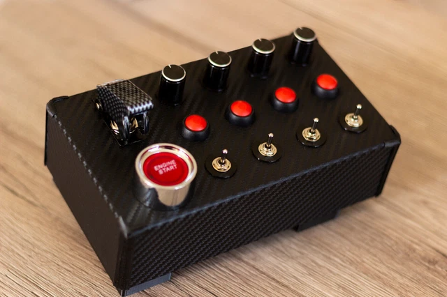 BUTTON BOX SIM Racing Desktop Stand PC USB Sticks Start Luminous ...