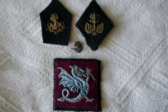 OFFICER'S COLLAR BADGES chimera commando paratrooper patent £48.30 ...