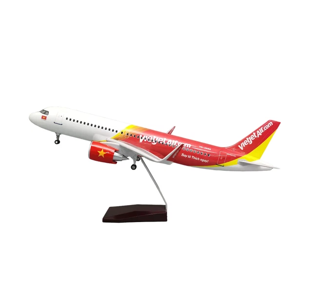 EXTRA LARGE VIETJET Airbus A320 NEO Aircraft Model Plane Toy Gift - 1/ ...