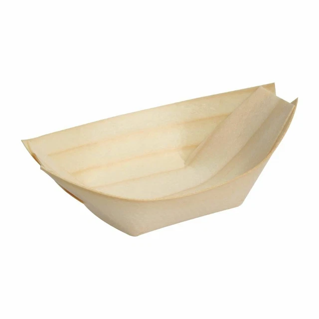 FIESTA COMPOSTABLE POPLAR Wooden Boat - 250mm (Pack 100) $32.99 ...