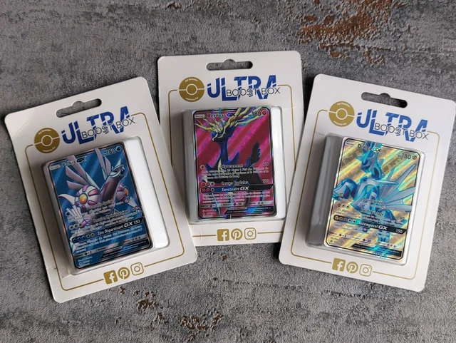 POKEMON ULTRA BOOST Box. Dialga-gx, Axernias-GX, Palakia- GX. French. 3 ...