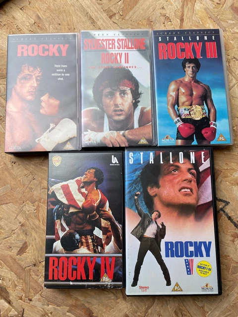 ROCKY VHS BUNDLE 1-5 Sylvester Stallone £39.99 - PicClick UK