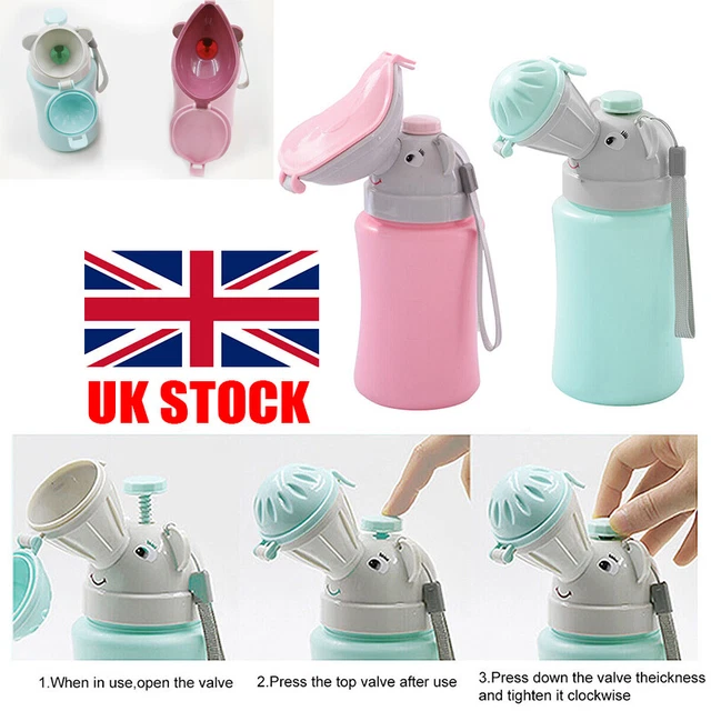 KIDS PORTABLE URINAL Toilet Potty Training Cartoon Baby Travel Pee Car ...