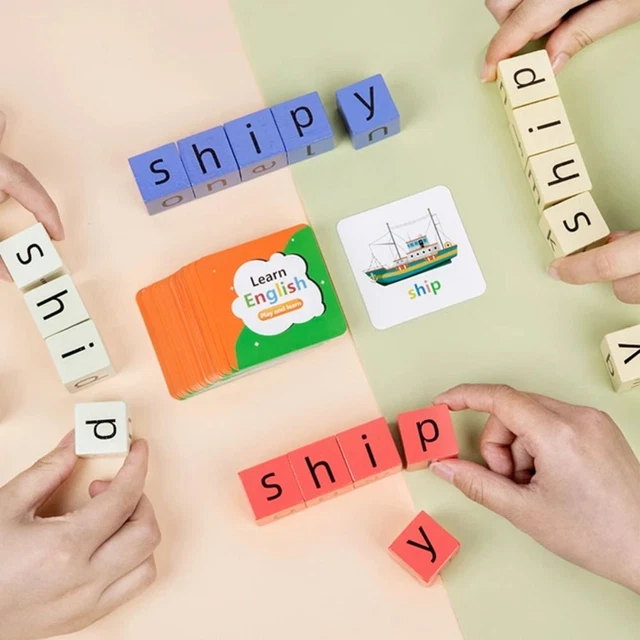 ALPHABET SPELL THE Word Game Letter Spelling Block Languages Toys EUR ...