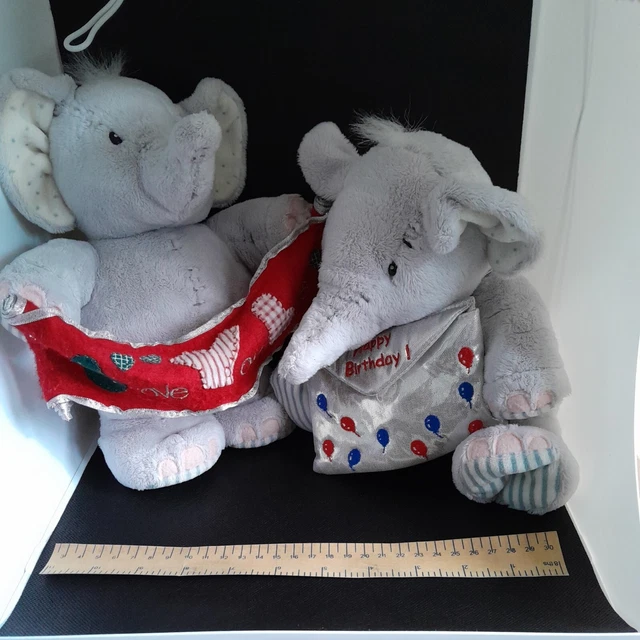 SOFT TOY BUNDLE Two Elephant - Valentines Elliot and Buttons. lovely £2 ...