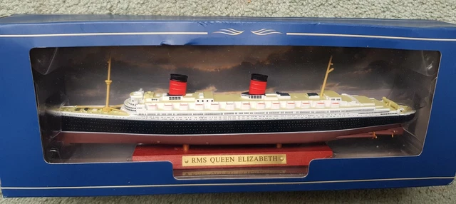 RMS QUEEN ELIZABETH Diecast Model Ship 1:1250 Scale 2017 by Atlas ...