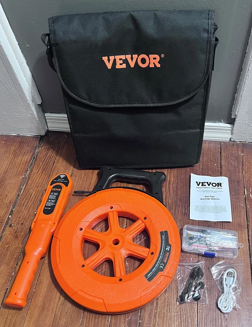 VEVOR PIPE BLOCKAGE Detector ABS Pipe Locator IP67 Waterproof 100 ft ...