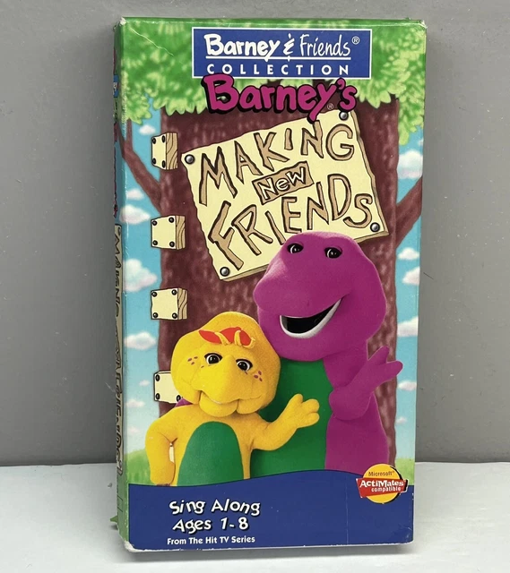 BARNEY’S MAKING NEW Friends VHS 1995 Video Tape White VTG PBS Kids TV ...