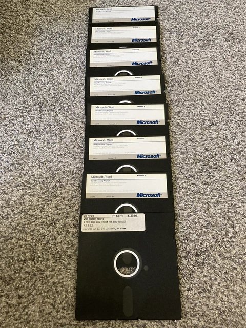 VINTAGE RARE MICROSOFT Word Version 5.0 Floppy disk set for IBM & word ...
