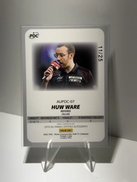 PANINI PDC DARTS Huw Ware Auto /25 EUR 169,00 - PicClick DE