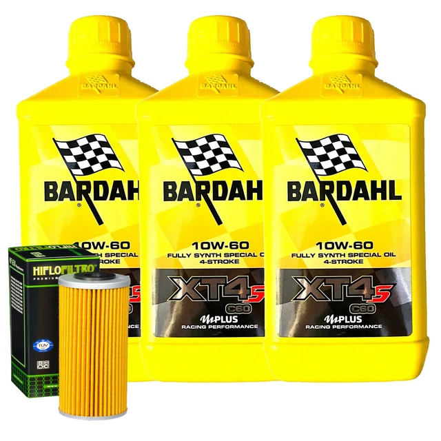 SET ENTRETIEN HUILE Bardahl XT4S 10W60 + Filtre Pour KTM 950 Supermoto R 2006> EUR 107,16 ...