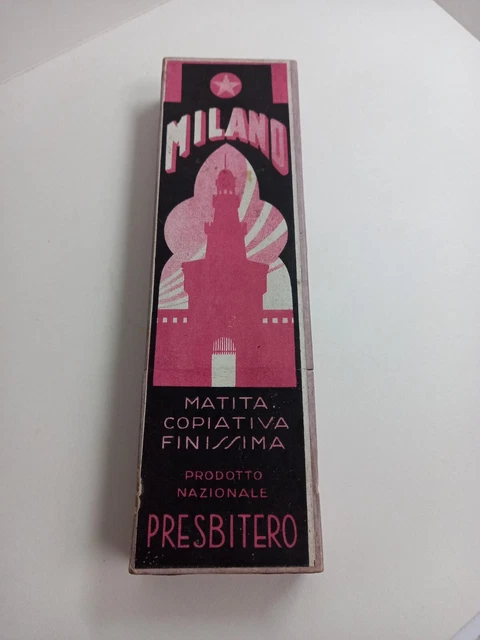 SCATOLA MATITE PRESBITERO Piena Sigillata 423 Copiativo Nero Azzurro ...