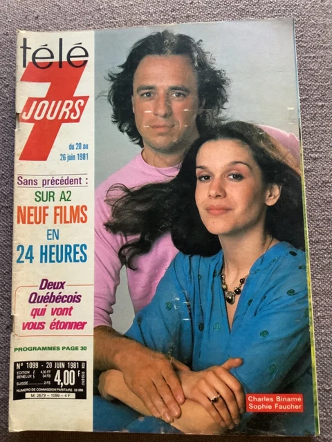 TÉLÉ 7 JOURS 1099 20/06/1981 Charles Biname Sophie Faucher 23/2675 EUR ...