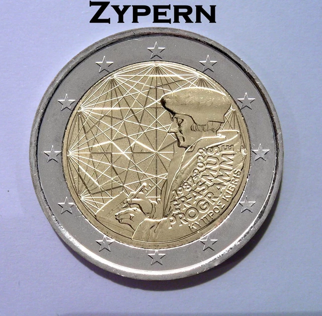 2 EURO COMMEMORATIVE Coin Cyprus 2022 "35th Anniversary of the Erasmus ...
