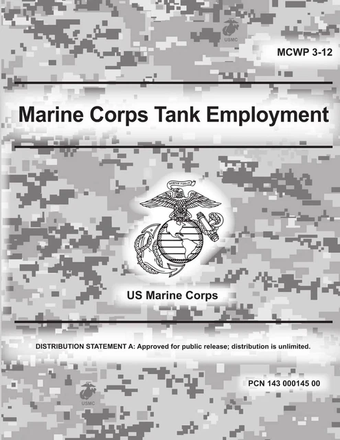 CORPS, US MARINE Marine Corps Tank Employment (Mcwp 3-12) Book NEUF EUR ...