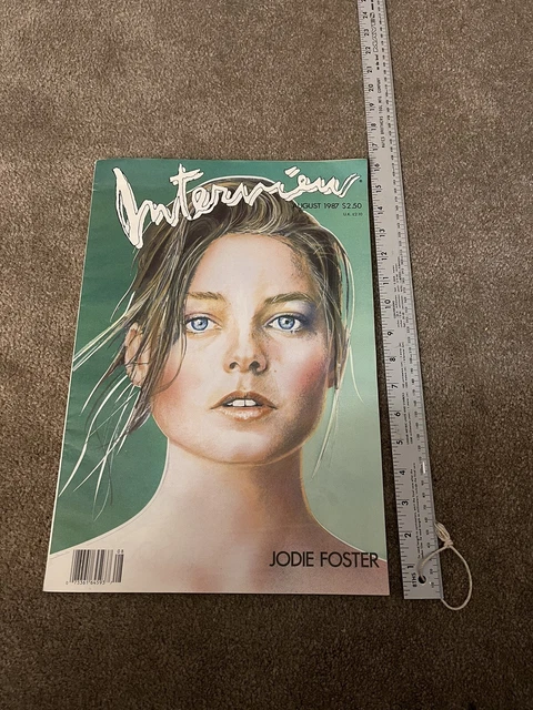 VINTAGE ANDY WARHOL Interview Magazine Jodie Foster August 1987 #8 £20. ...