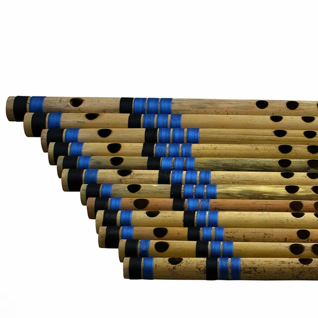 BAMBOO FLUTE BEAUTIFUL Wood Handmade Indian Musical Instrument Bansuri ...