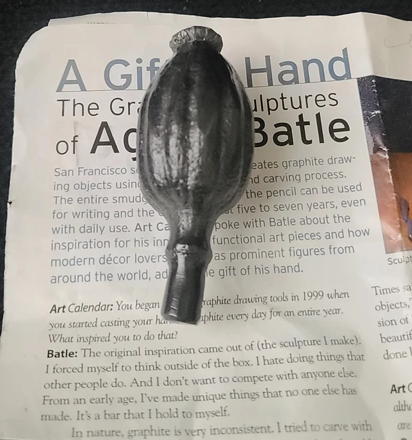 SCULPTURE GRAPHITE DRAWING Object Agelio Batle Seed Head $41.16 ...