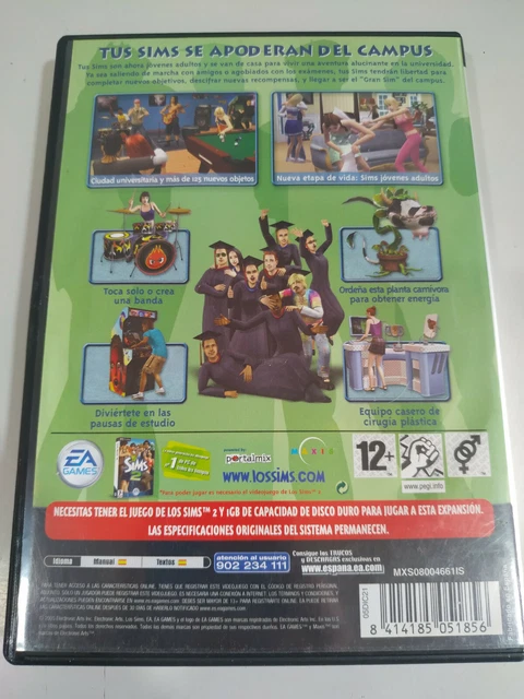 LOS SIMS COLLEGE Disc de Expansion EA Spanish - juego para PC Cd-rom 3T ...