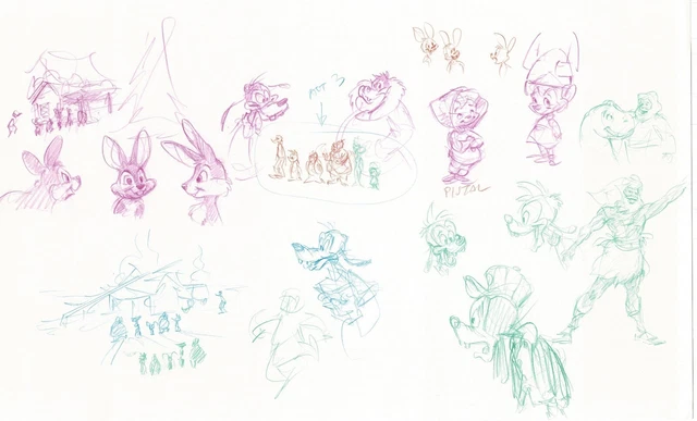 GOOF TROOP DISNEY Production Animation Drawing from Animators Estate ...