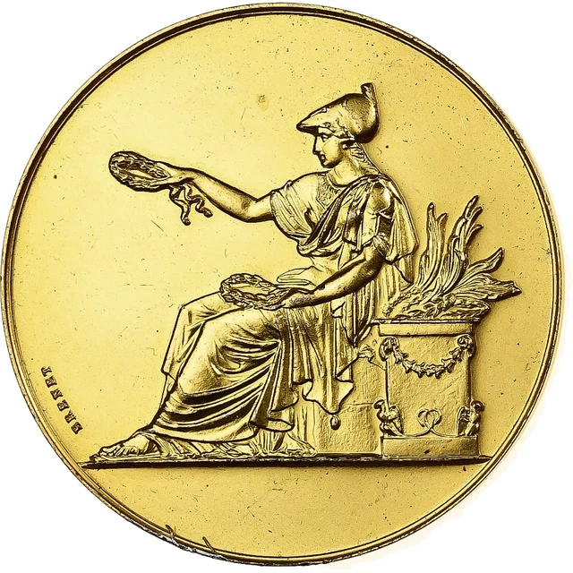 FRANCE, MÉDAILLE, NOTAIRES de la cour de Douai, 1966, Gold plated ...