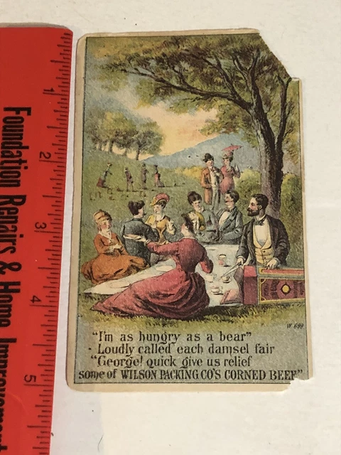 WILSON PACKING CO Corned Beef Victorian Trade Card VTC1 $8.60 - PicClick CA