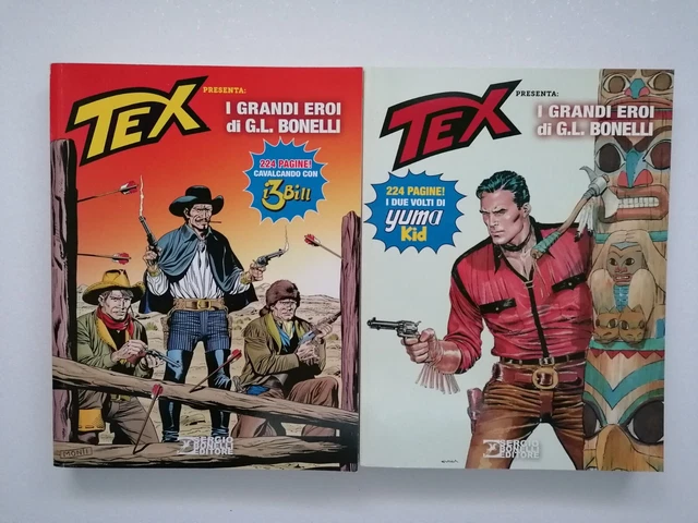LOTTO N. 2 TEX "I GRANDI EROI DI G. L. BONELLI" n. 2 e n. 4 EDICOLA EUR ...