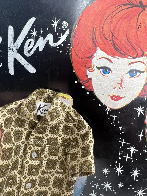 VINTAGE 1961 GENUINE Ken Fashion by Mattel Barbie's Boyfriend Print ...