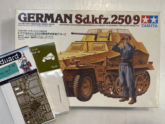 TAMIYA 35115 - Sd.kfz 250/9 - 1/35 + PE Eduard + Metal Barrel EUR 55,00 ...