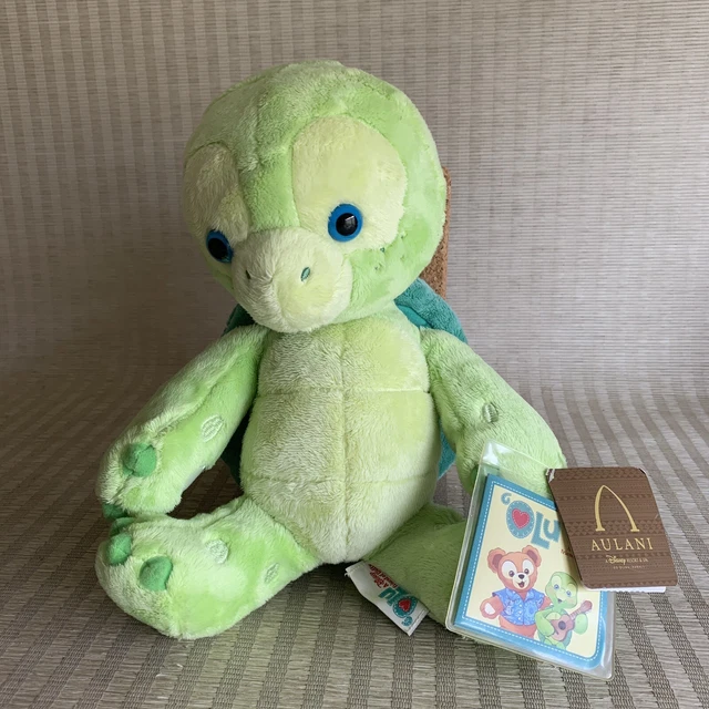 DISNEY AULANI RESORT Olu Green Turtle Stuffed Plush 15" Hawaiian Duffy ...