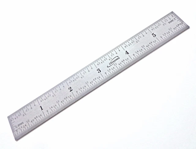 IGAGING 6& Machinist Ruler / Rule Scale 4R (1/8, 1/16, 1/32, 1/64 ...