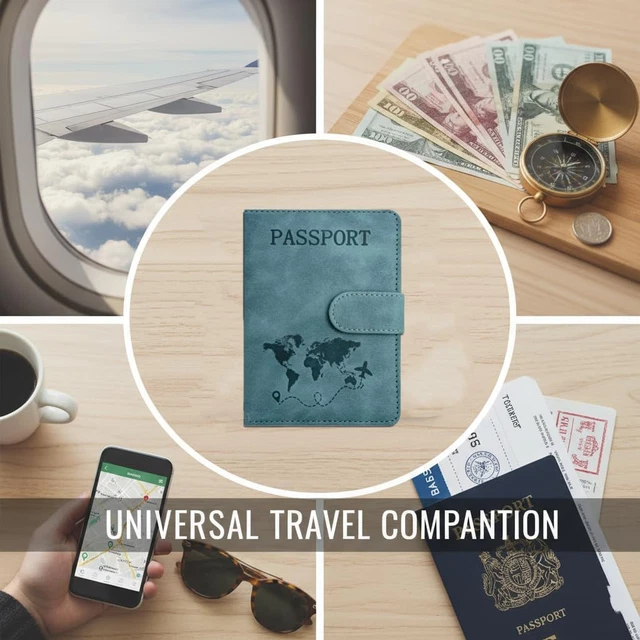 PASSPORT COVER, PU Passport Holder Leather Passport Case, Portable ...