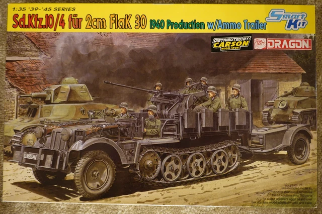 SDKFZ 10/4 MIT 2cm Flak 30 w. Trailer DRAGON # 6711 Smart Kit 1/35 EUR ...