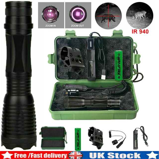 IR 10W 940NM Torch Night Vision Infrared Light Hunting LED Zoomable Flashlight F £20.99 ...