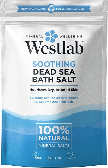 WESTLAB PURE MINERAL Bathing Dead Sea Salt, 1Kg (Packaging May Vary) £3 ...