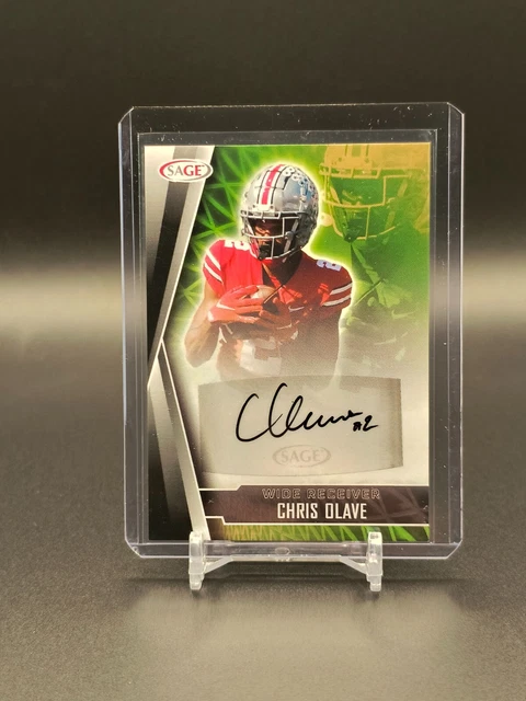 2022 SAGE LOW Series Autograph Black Chris Olave Ohio State Buckeyes ...
