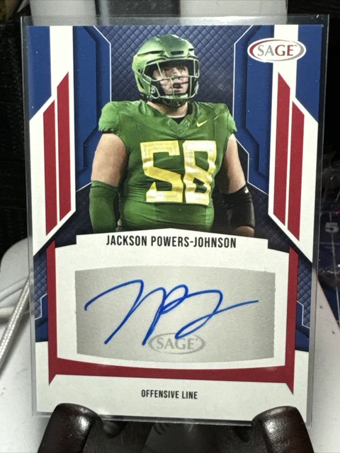 JACKSON POWERS-JOHNSON 2024 SAGE High Series AUTOGRAFO ROSSO A-JPJ ...
