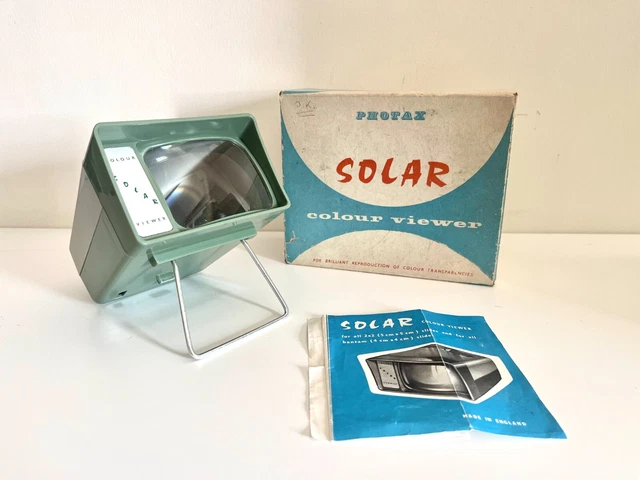 VINTAGE PHOTAX SOLAR Colour Viewer - Slide Viewer Mint Sage Green £14. ...