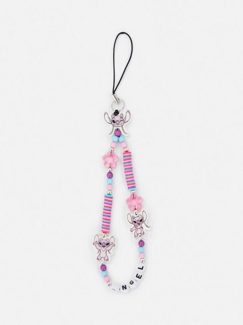 DISNEY LILO AND Stitch - Angel Beaded Wrist Strap Phone Charm - Primark ...