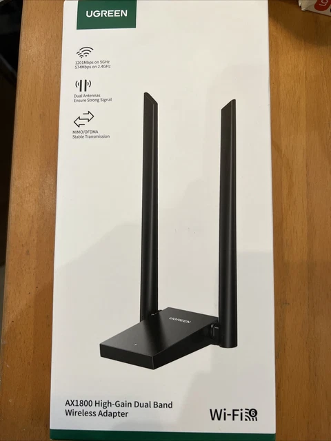 UGREEN WIFI DONGLE, AX1800 Wi-Fi 6 Dual 5dBi Antennas USB 3.0 Wireless ...