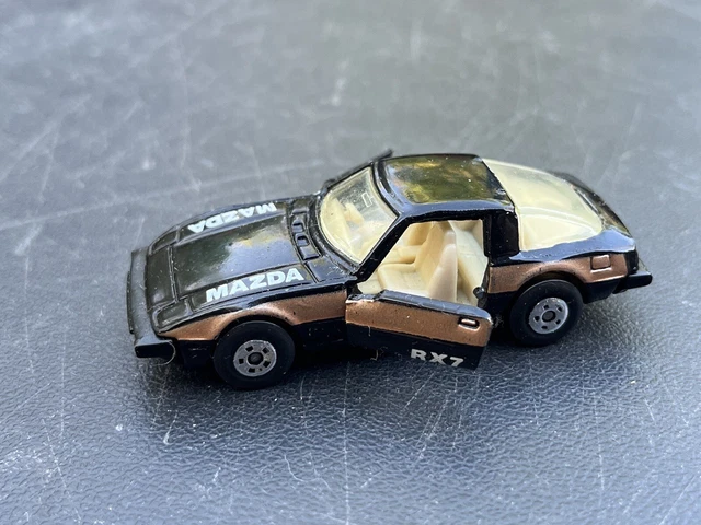 VINTAGE 1979 MATCHBOX Mazda RX7 Black & Gold Lesney Made in Hong Kong ...