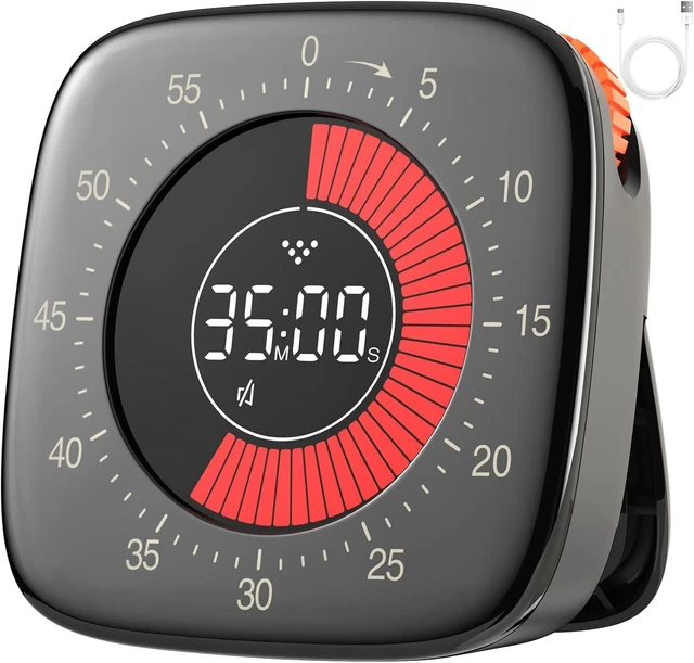 Visual Timer Rechargeable Timer Digital Timers With 4 Alarm Modes Improved 60 £39 99 Picclick Uk