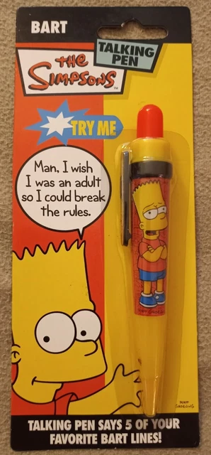 THE SIMPSONS BART Simpson Talking Pen £9.43 - PicClick UK