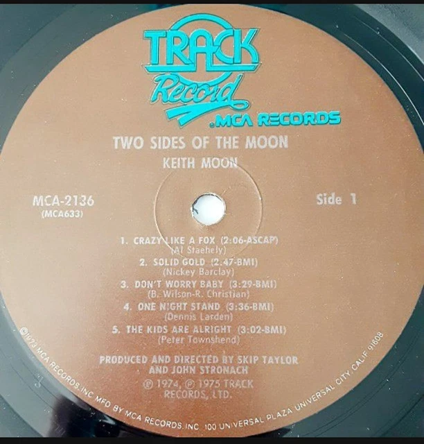 ALBUM ORIGINAL DE Keith Moon Two Sides Of The Moon 1974 Plus D'infos Ci ...