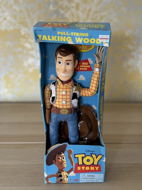 TOY STORY WOODY Talking Poseable Pull String Doll in Box 1995 Vintage ...