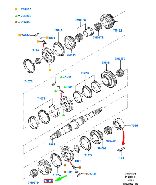 FORD RANGER T6 MK1 Reverse Cone And Gear Assy 1714175 NEW GENUINE £128. ...