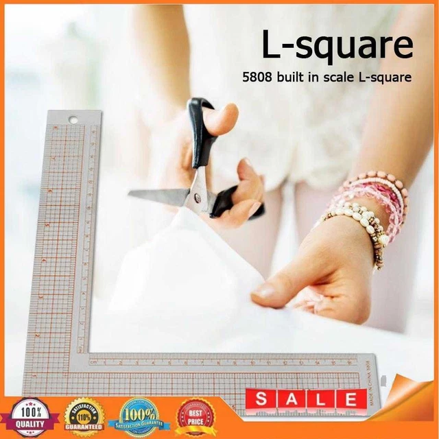 L SHAPE GARMENT Cutting Plastic Quilting Ruler Tailor Scale Ruler ...