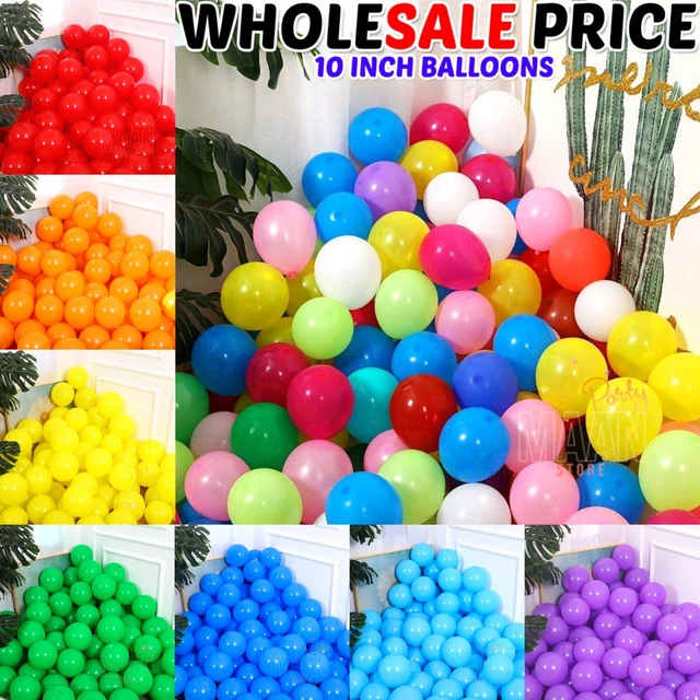 100 X LATEX PLAIN BALOON BALLONS helium BALLOONS Quality Party Birthday ...