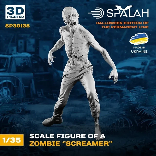 SPALAH 30135 1/35 Figure Zombie Screamer 3d printed resin model kit $39 ...
