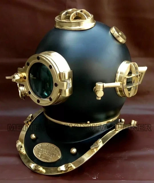 CASQUE DE PLONGÉE Mark V Deep Sea US Navy Divers Helmet Vintage Replica ...